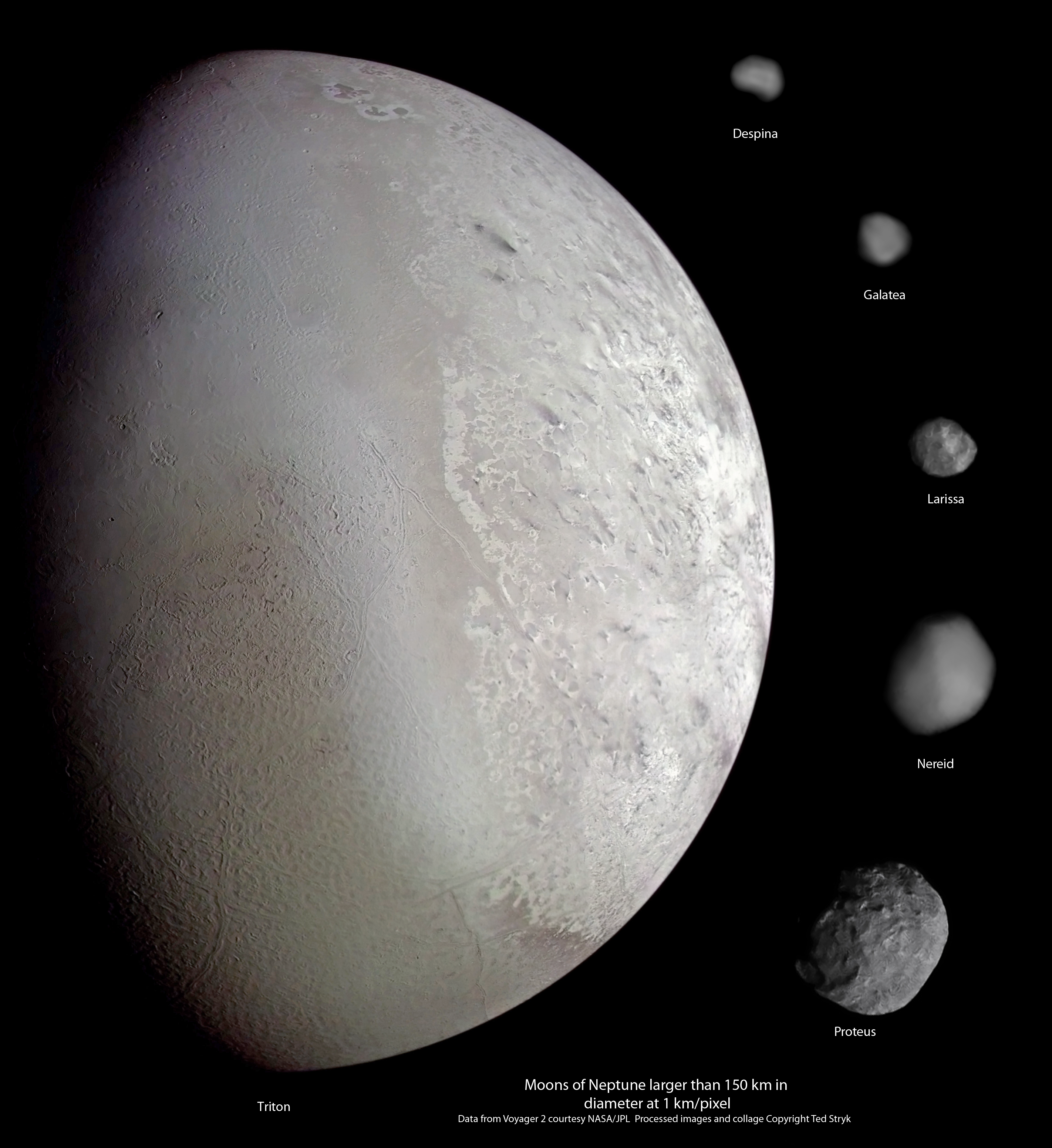 High resolution Views Of Neptune s Moons From Voyager 2 The Planetary High resolution Views Of Neptune s Moons From Voyager 2 The Planetary