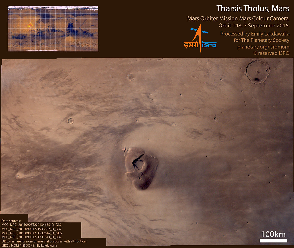 Tharsis Tholus, Mars | The Planetary Society