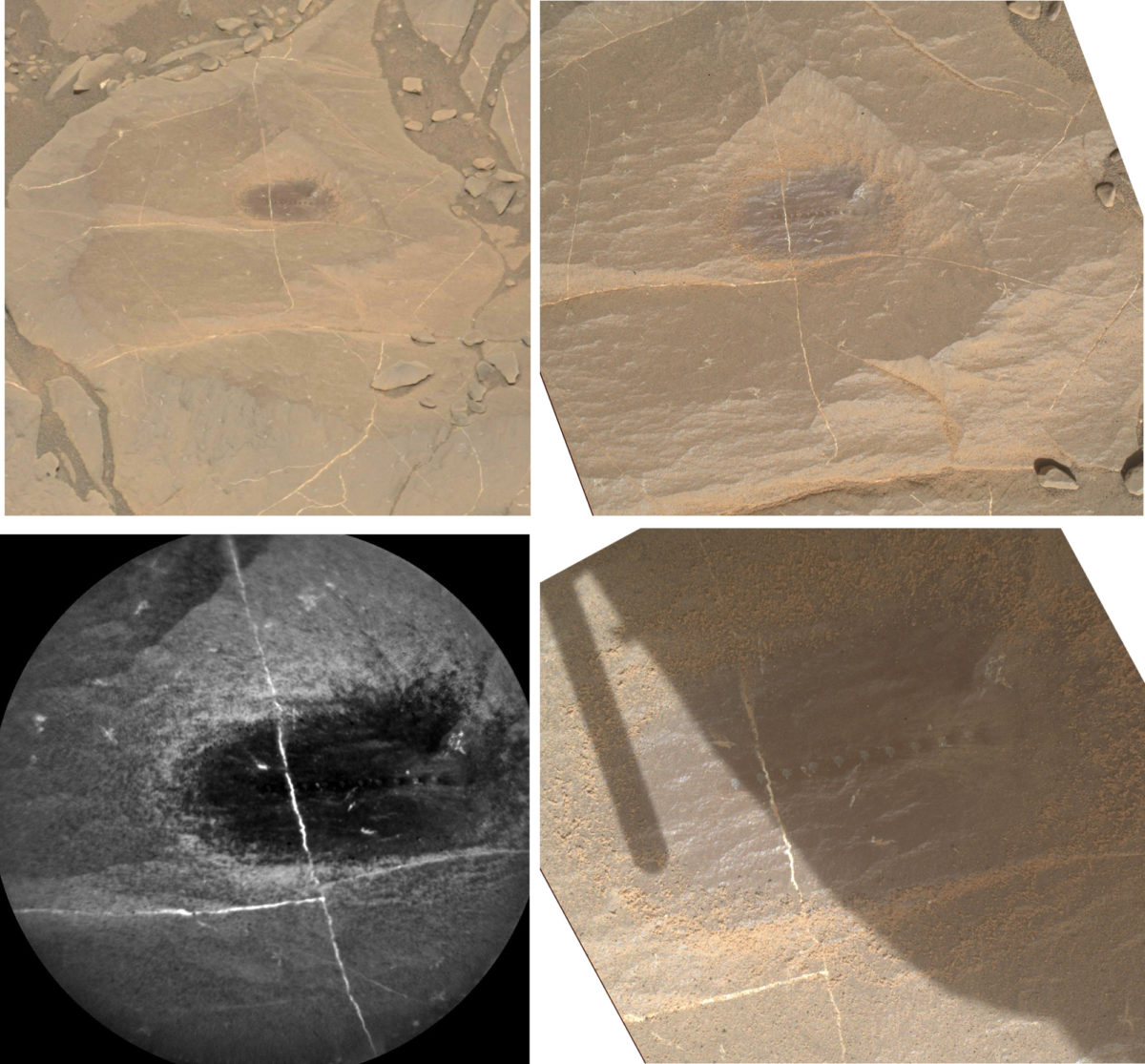 Four views of Durness, an outcrop featuring… | The Planetary Society