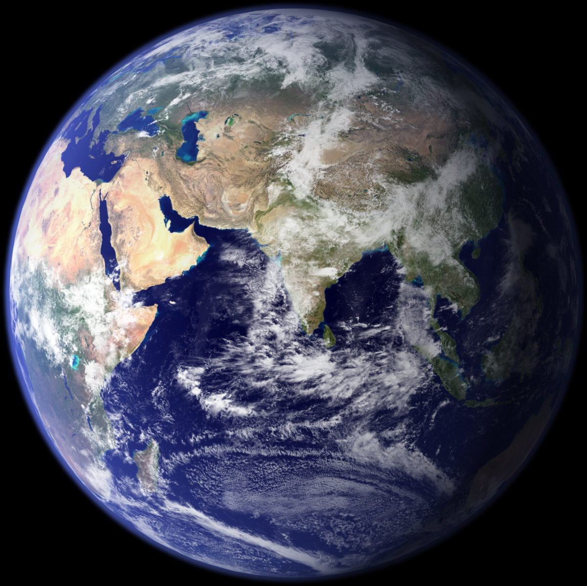 Earth's Eastern Hemisphere | The Planetary Society