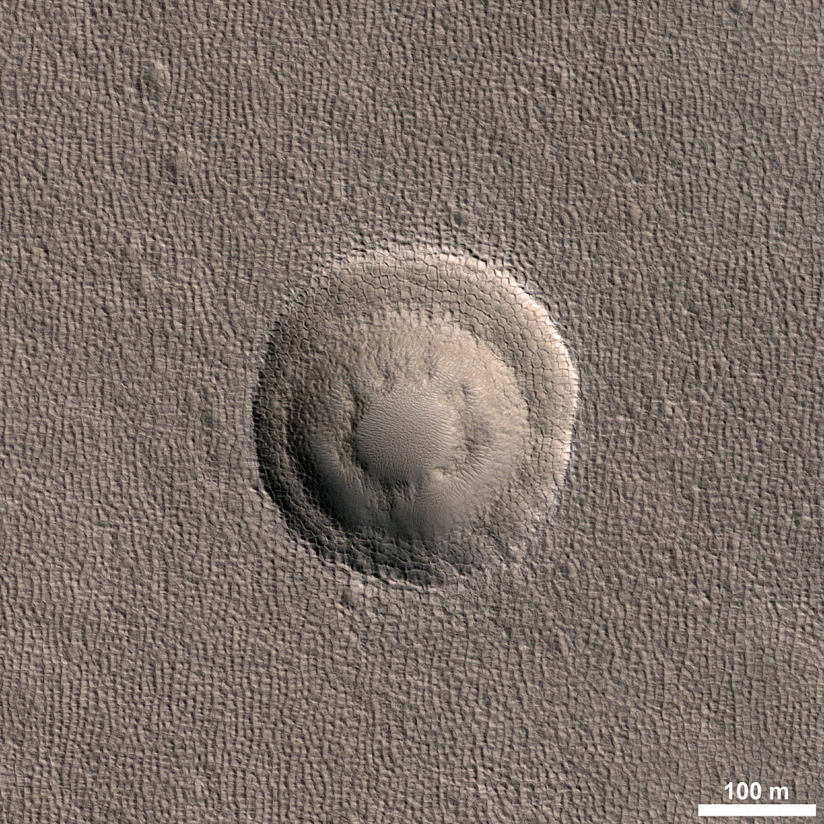 Triple-terraced crater on Mars | The Planetary Society