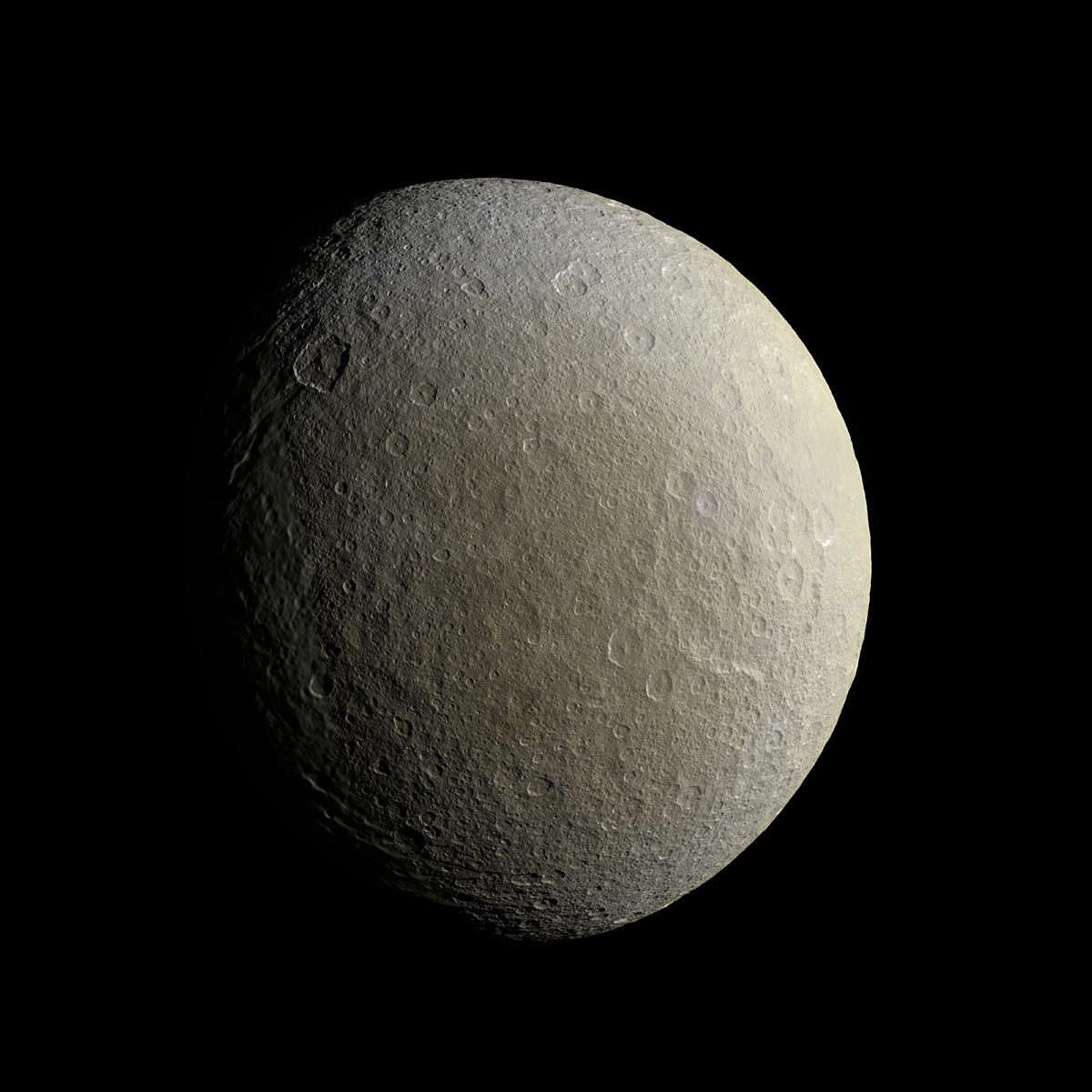 Color portrait of Rhea | The Planetary Society