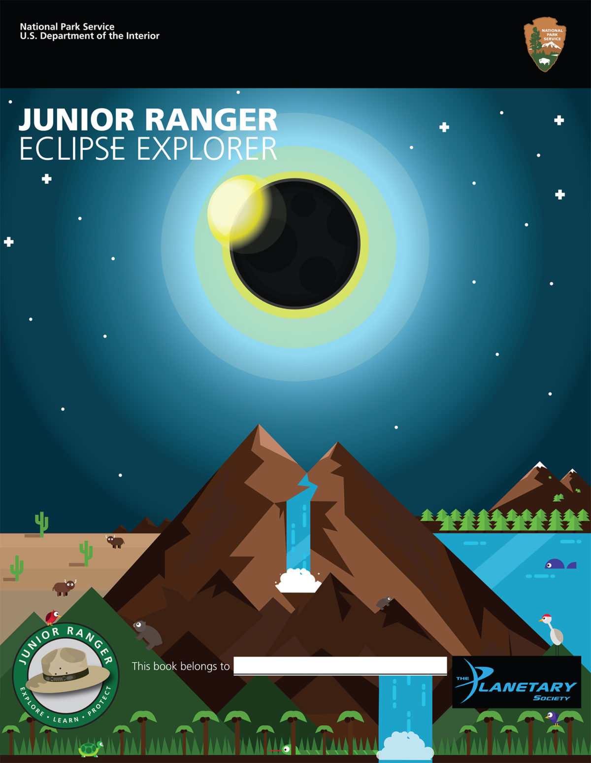 Junior Ranger Eclipse Explorer booklet cover | The Planetary Society