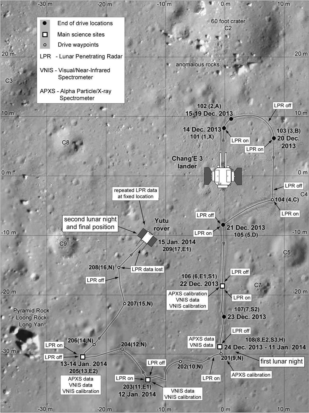 Yutu route map (final) | The Planetary Society