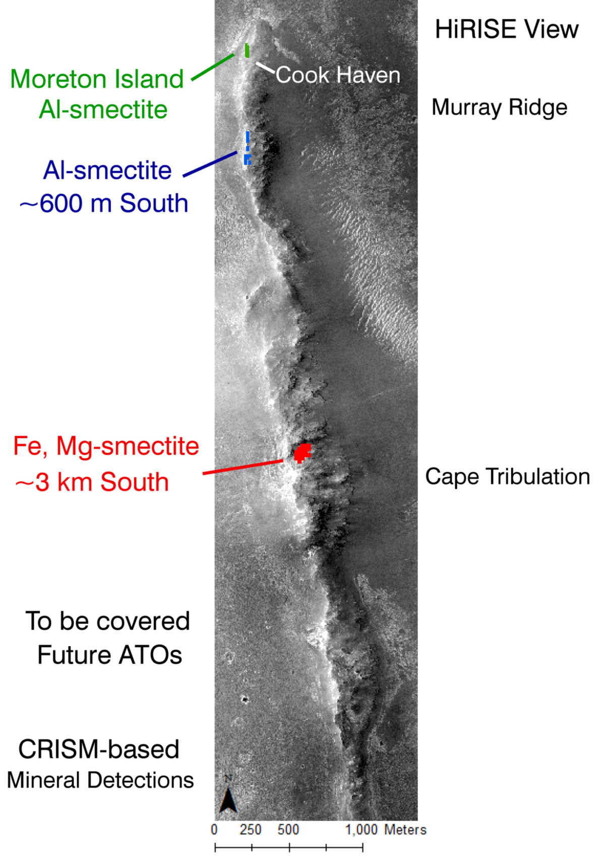 Clay mineral locations at the rim of… | The Planetary Society
