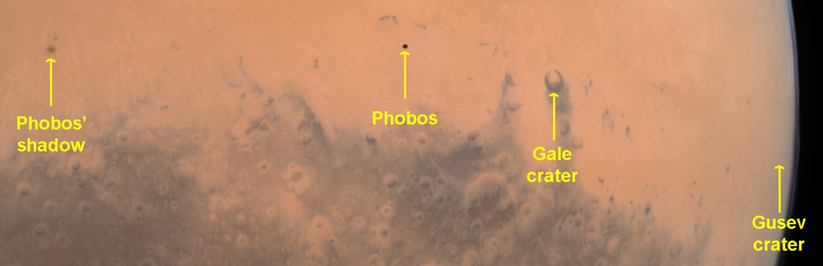 Phobos over Mars from Rosetta | The Planetary Society