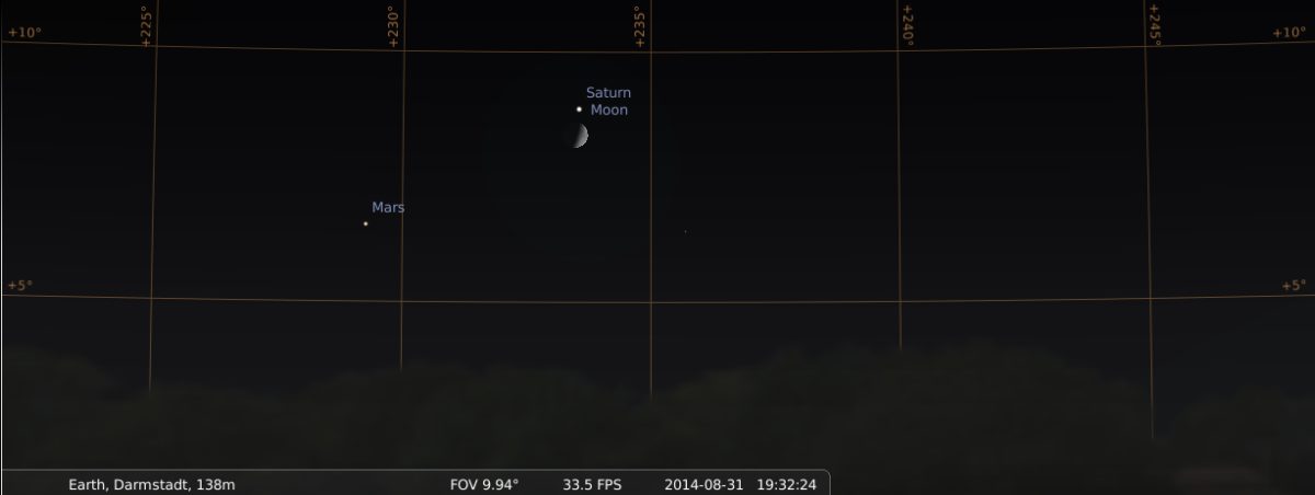31 August: The Moon joins Saturn and Mars | The Planetary Society
