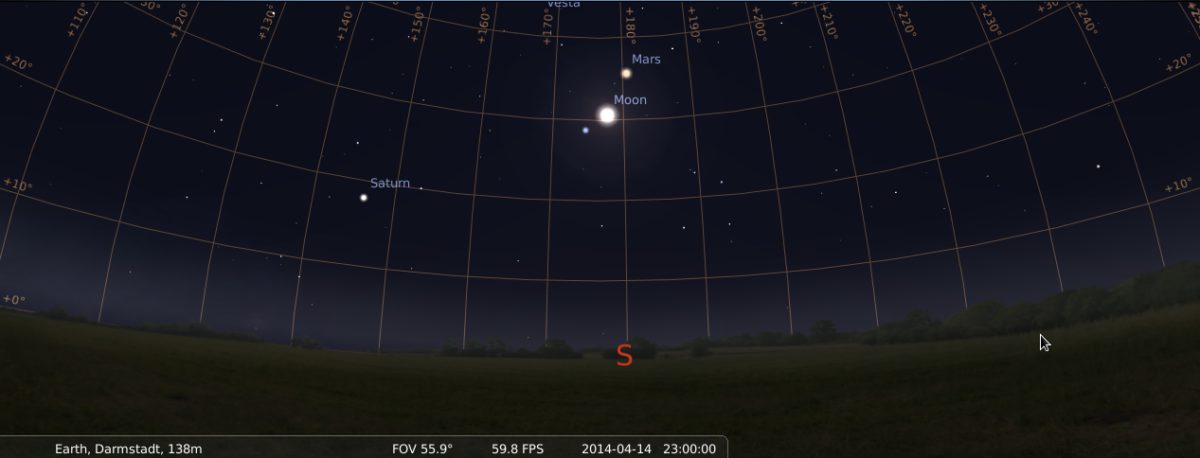 On 14 April, the full Moon encounters Mars… | The Planetary Society