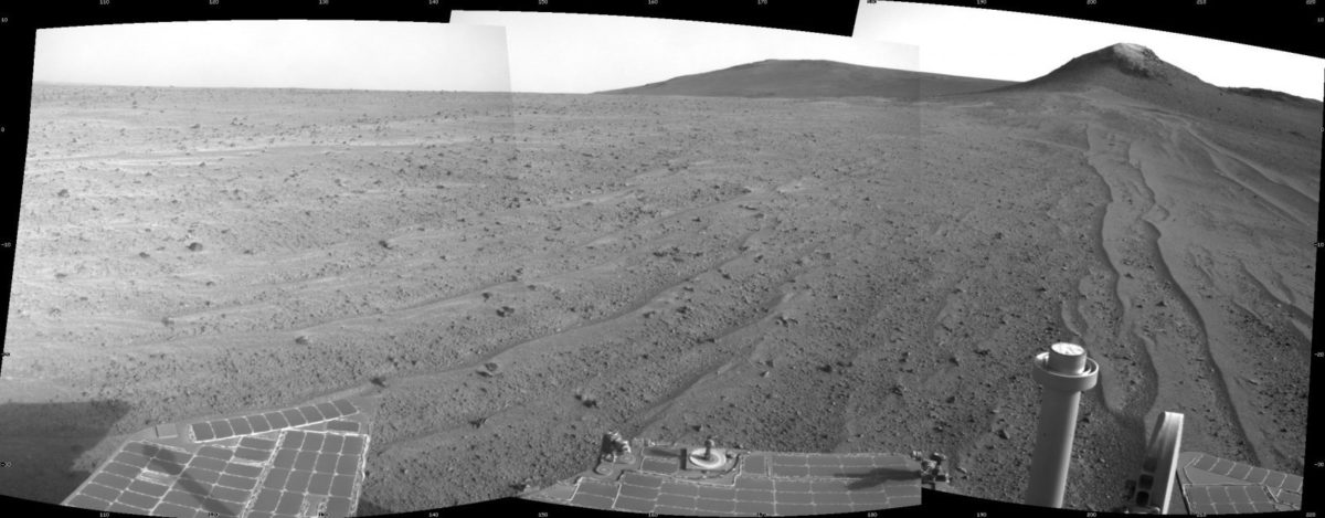Navcam view of north-facing side of ridge at… | The Planetary Society