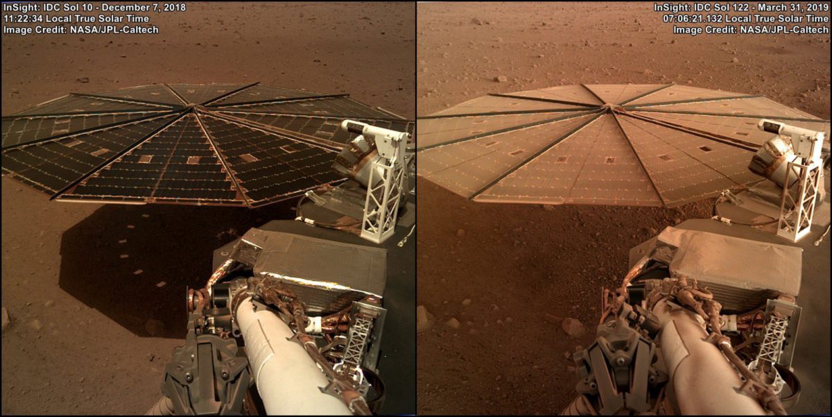 Dust accumulation on InSight's solar panels… | The Planetary Society