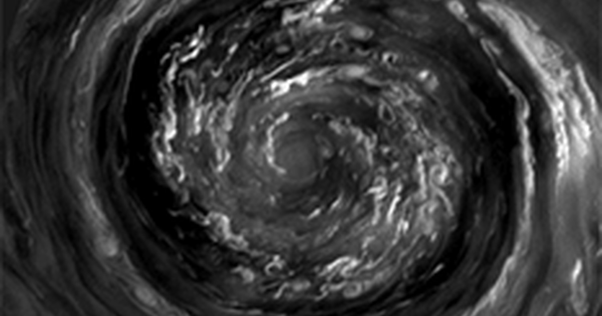 Saturn's north polar vortex (animation) -… | The Planetary Society