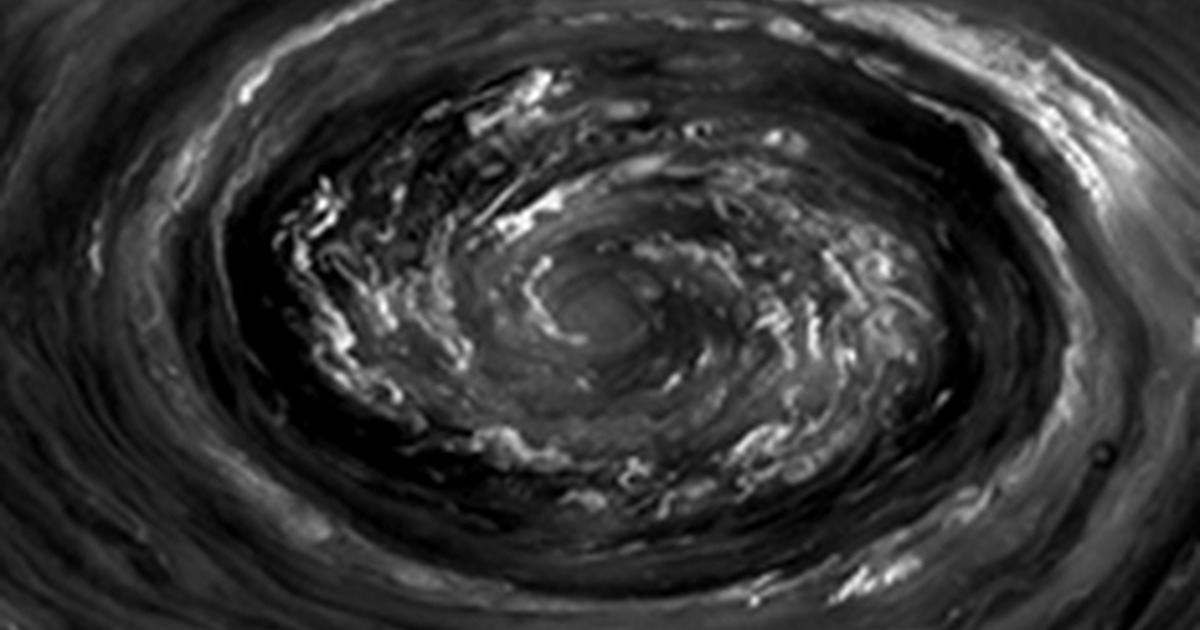 Saturn's north polar vortex (animation) -… | The Planetary Society