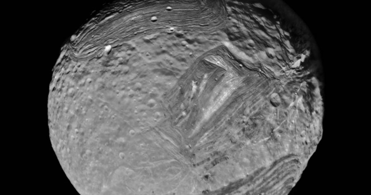 Miranda, night-side enhanced | The Planetary Society