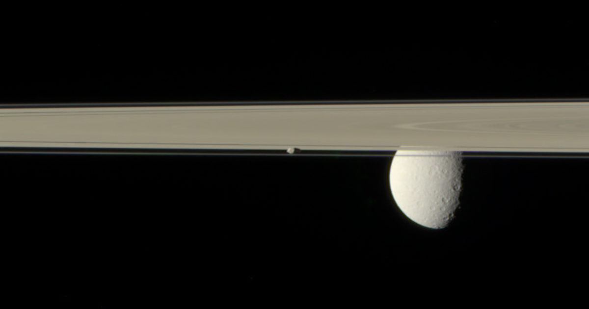 Prometheus, Rhea, and the rings | The Planetary Society
