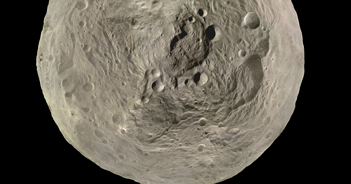 Approximately true color mosaic of Vesta | The Planetary Society