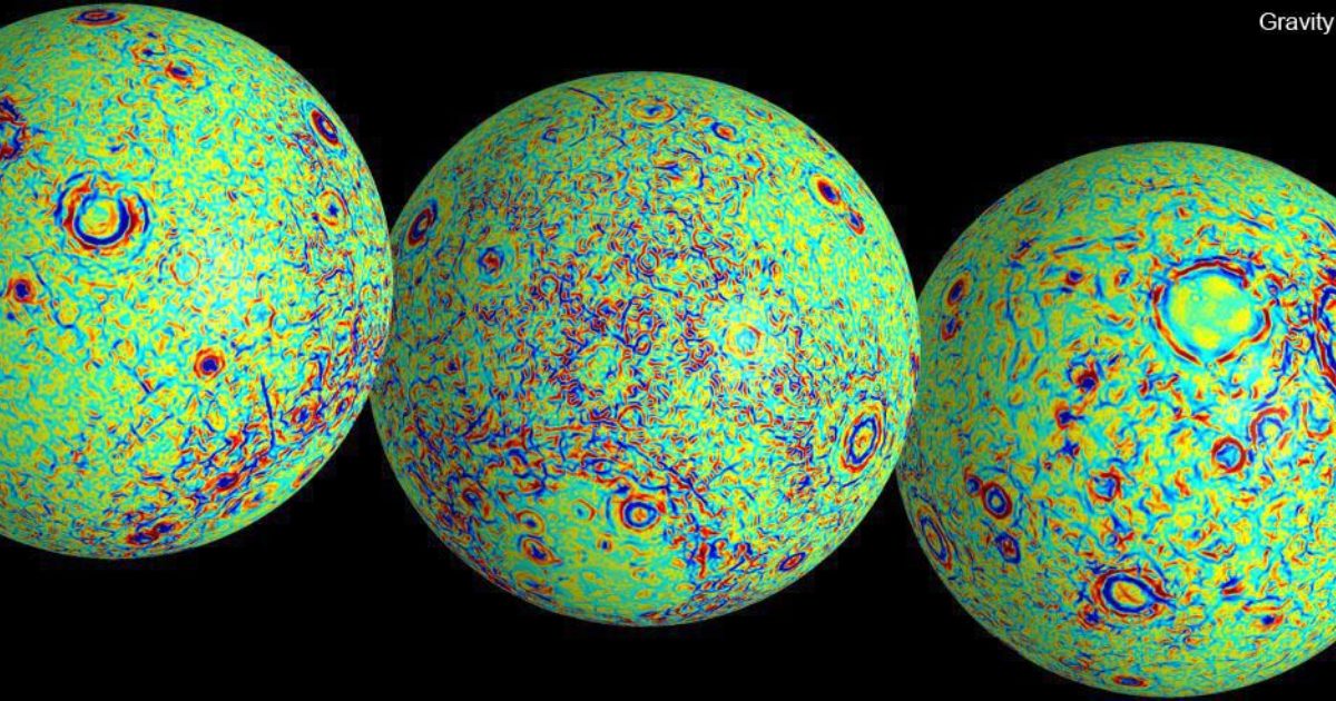 Lunar gravity gradient map | The Planetary Society