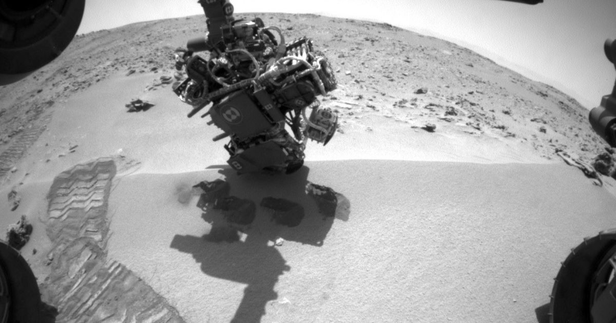 Curiosity Hazcam photo, sol 93: Fifth scoop… | The Planetary Society