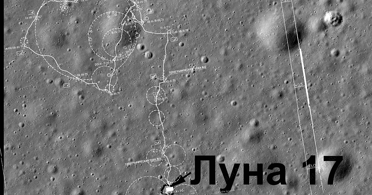 Lunokhod 1's path as seen from LROC | The Planetary Society