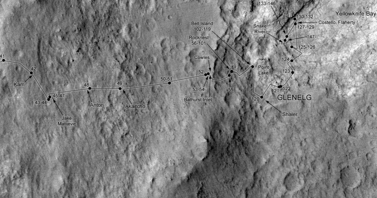 Curiosity route map to sol 157 | The Planetary Society