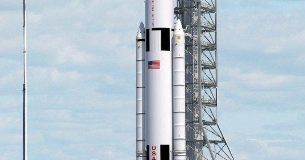 The Space Launch System rocket on its stand | The Planetary Society