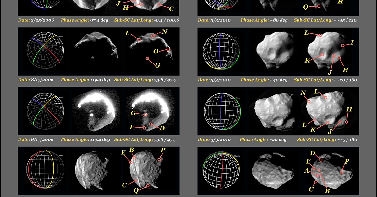 Cassini's views of Helene through March 2010 | The Planetary Society