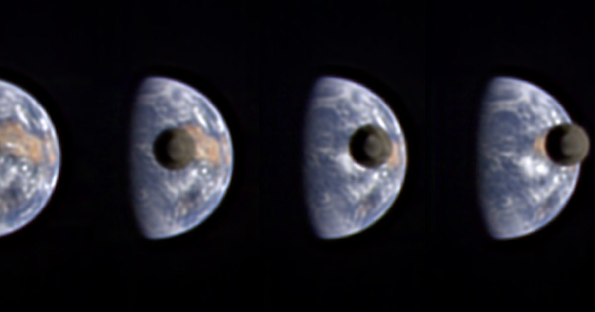 The Moon transiting Earth, as seen from Deep… | The Planetary Society
