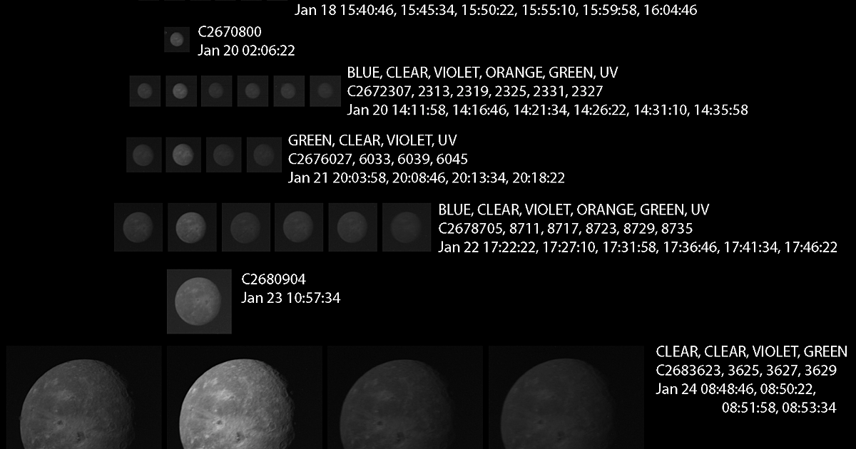 Voyager 2's Oberon image catalog | The Planetary Society
