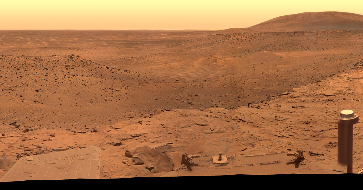 Spirit Mars Rover Landscape