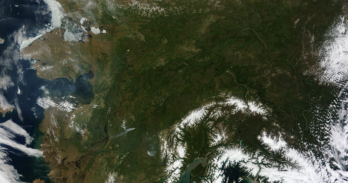 Rare cloud-free view of Alaska from Terra… | The Planetary Society