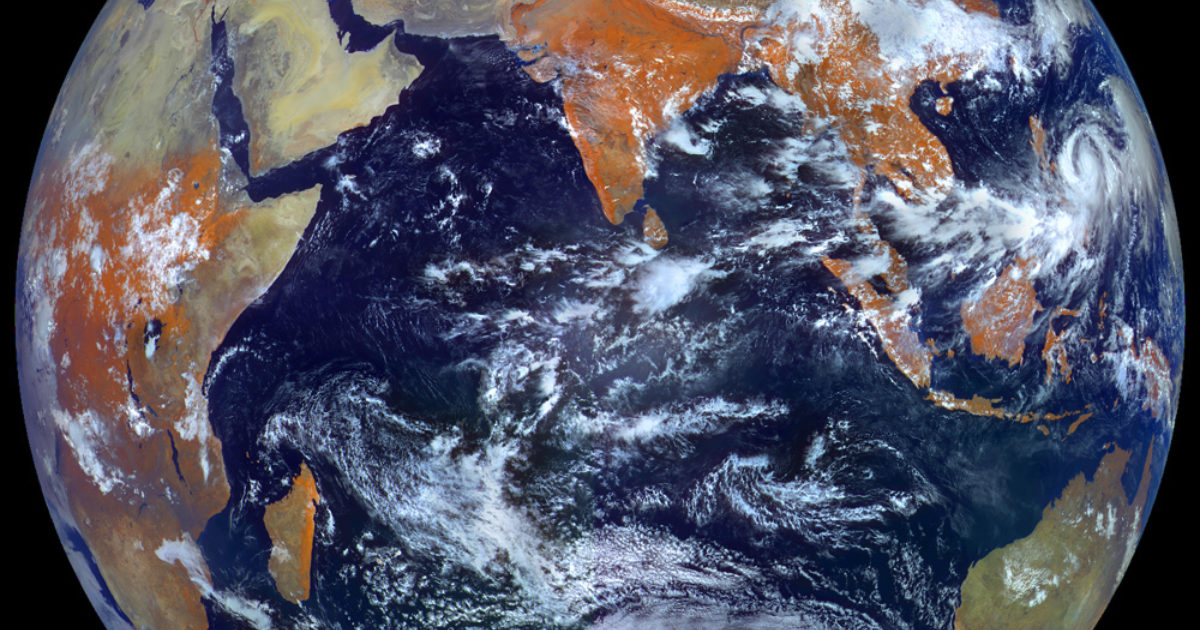 Earth from Elektro-L (false color) | The Planetary Society