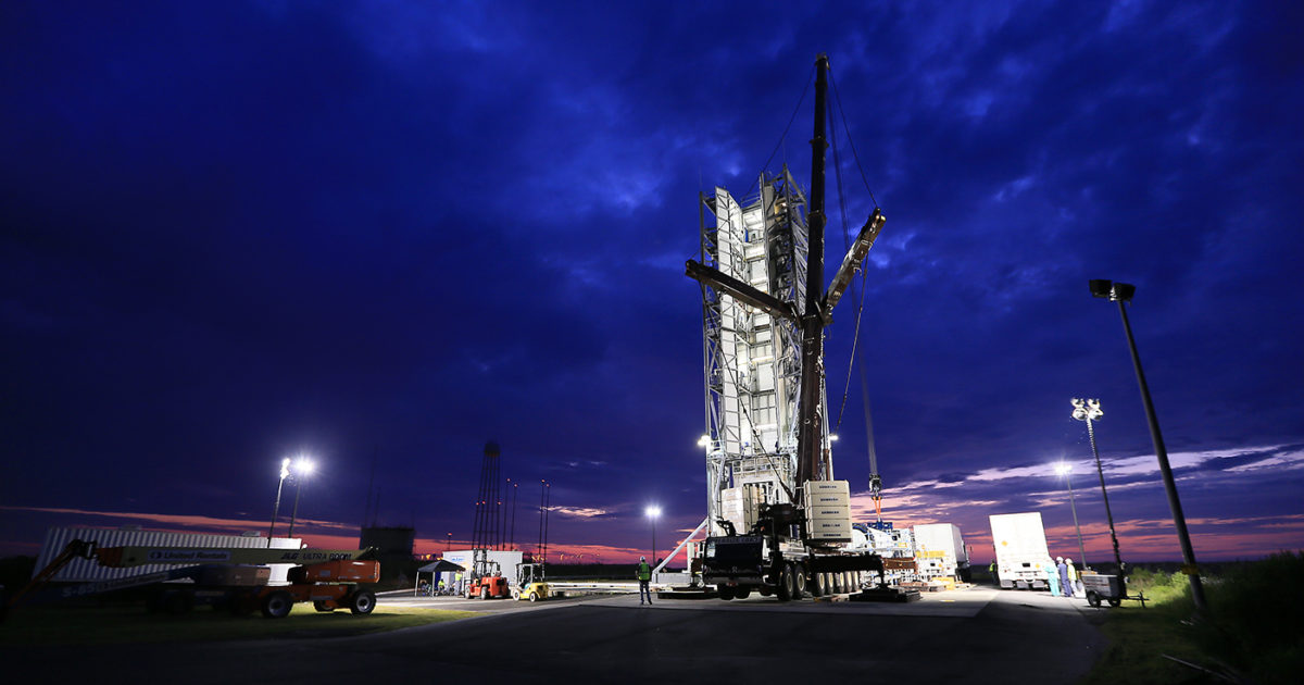 Minotaur V Stacking at Sunrise | The Planetary Society