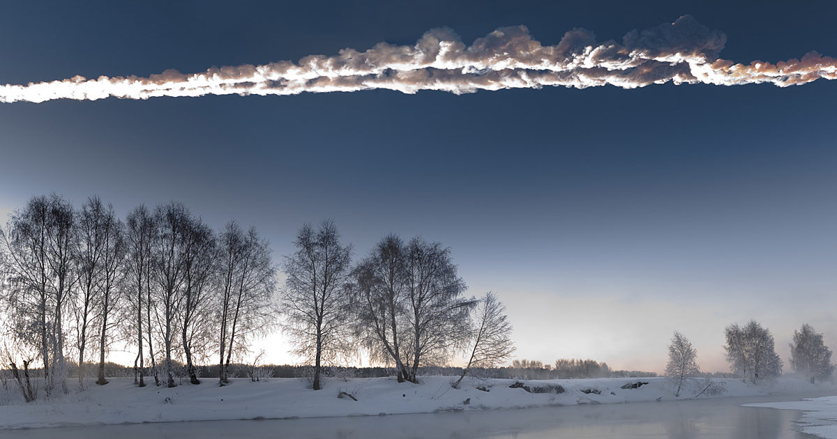 Chelyabinsk meteorite trail in the sky | The Planetary Society
