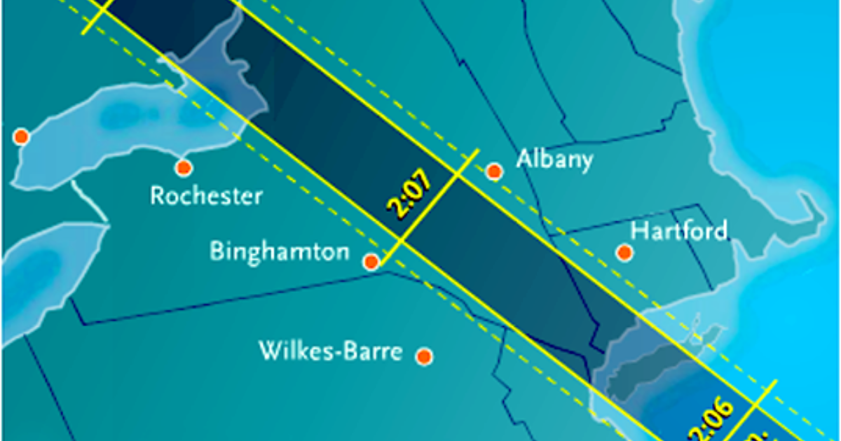Predicted times of shadow arrival along the… | The Planetary Society