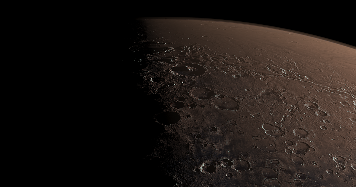 Perspective view of Mars: Gale on the… | The Planetary Society