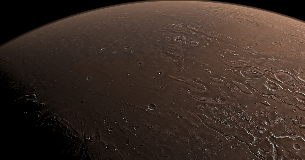 Perspective view of Mars: Outflow channels,… | The Planetary Society