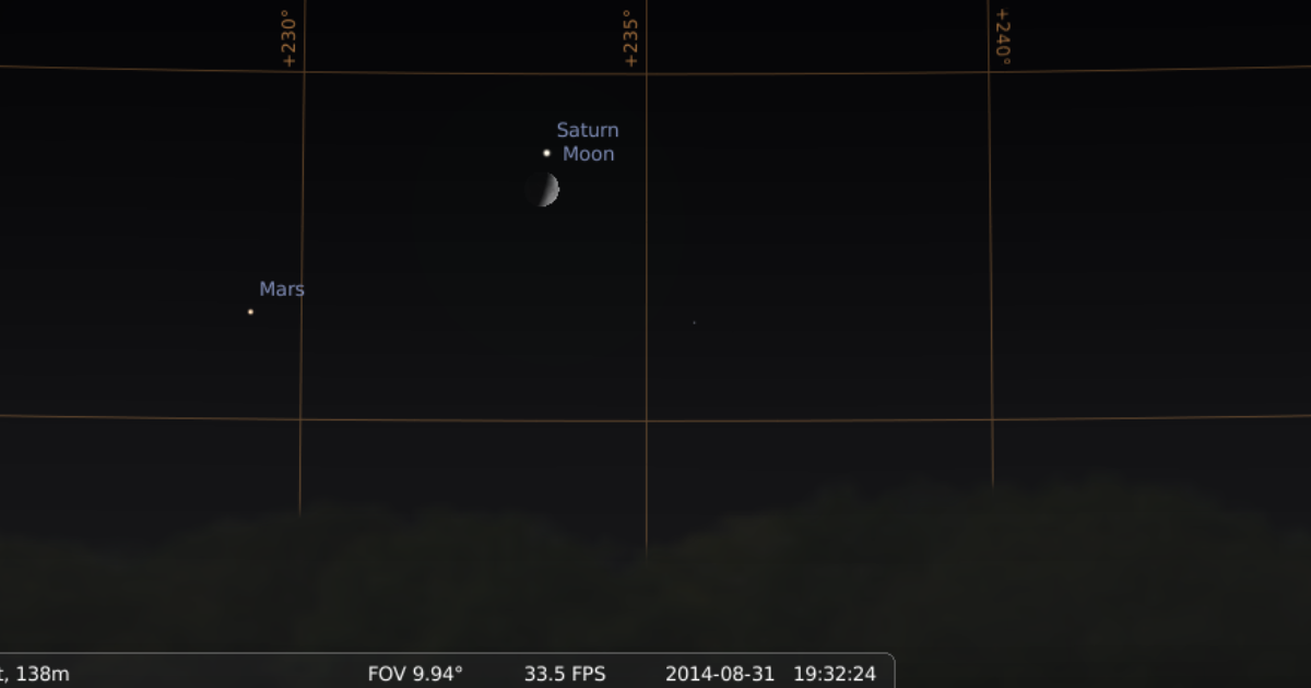31 August: The Moon joins Saturn and Mars | The Planetary Society