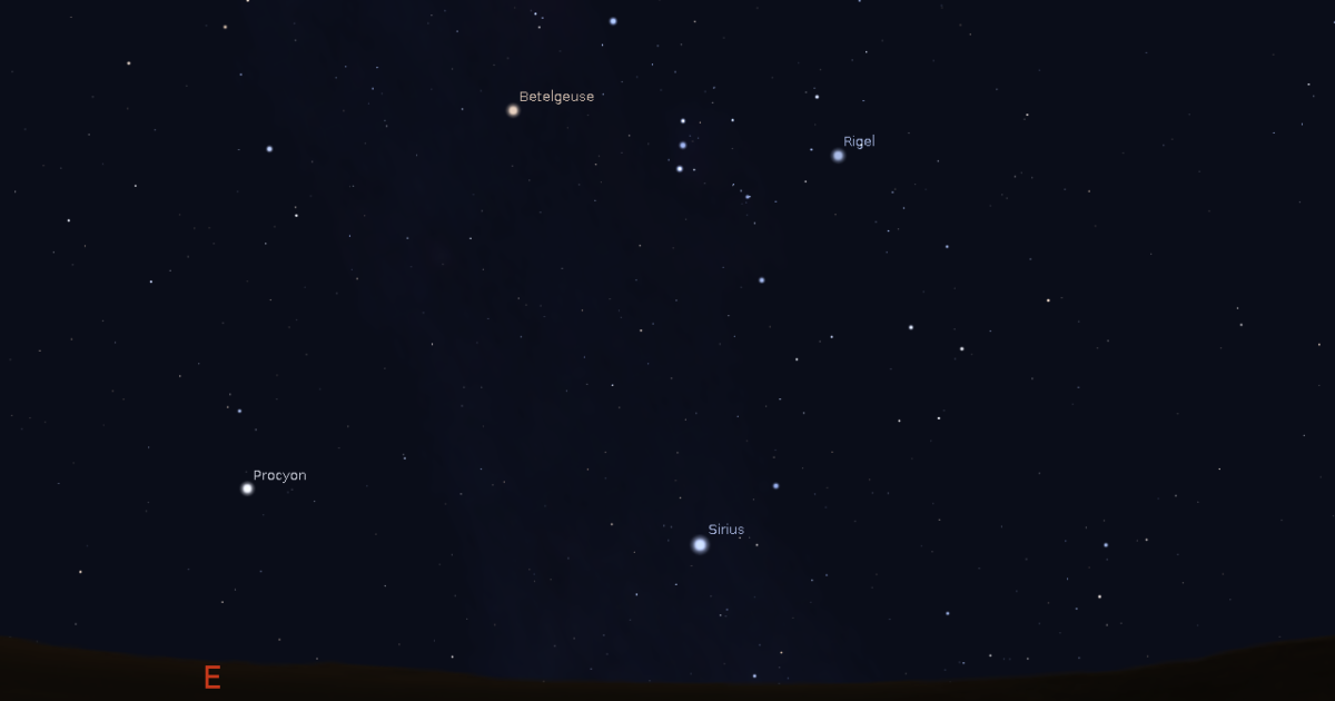 Orion at 10:00 p.m. in early December | The Planetary Society