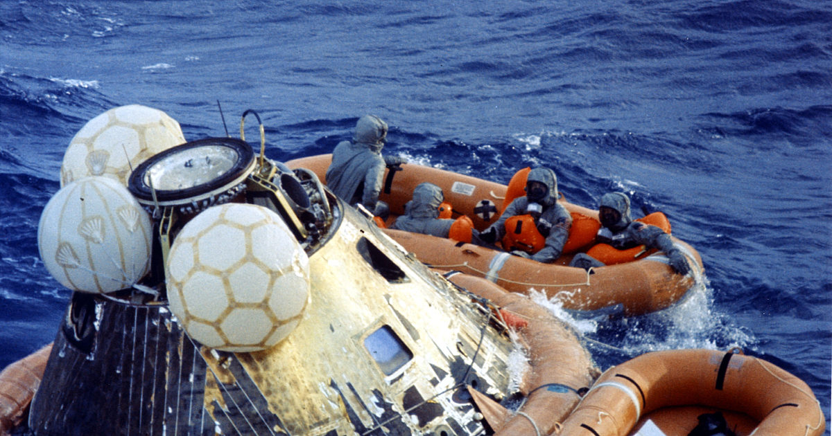 Apollo 11 after splashdown | The Planetary Society