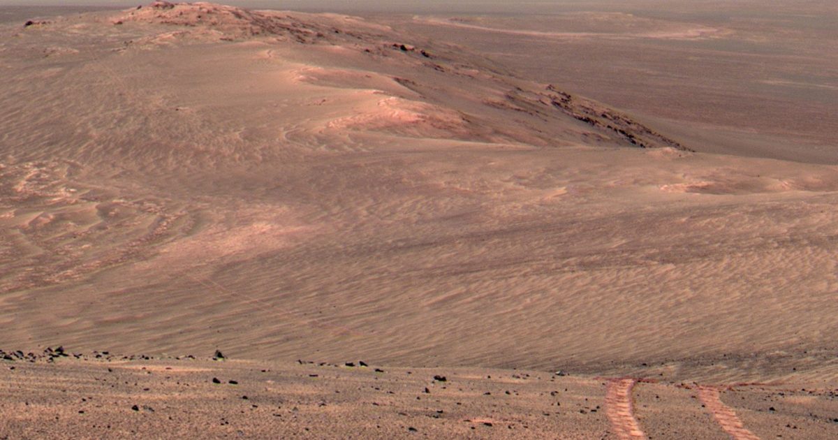 Opportunity Pancam Mosaic looking north from… | The Planetary Society