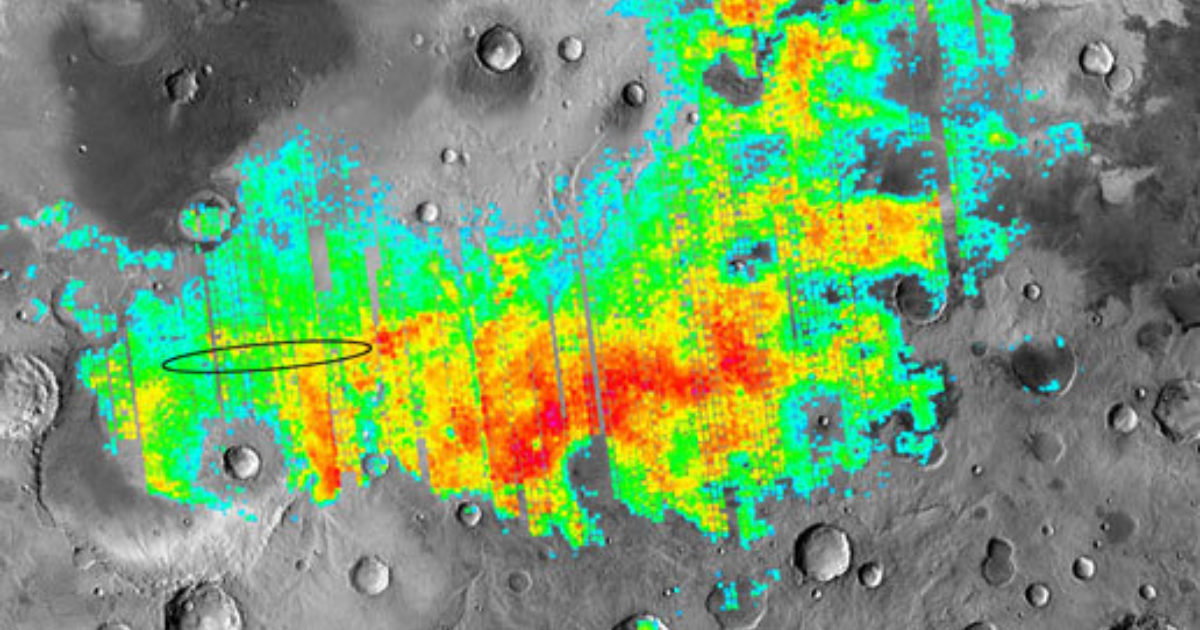 TES map of hematite in Meridiani | The Planetary Society