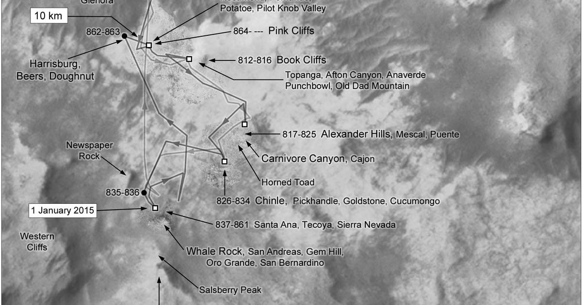 Phil Stooke's Curiosity Route Map Detail:… | The Planetary Society