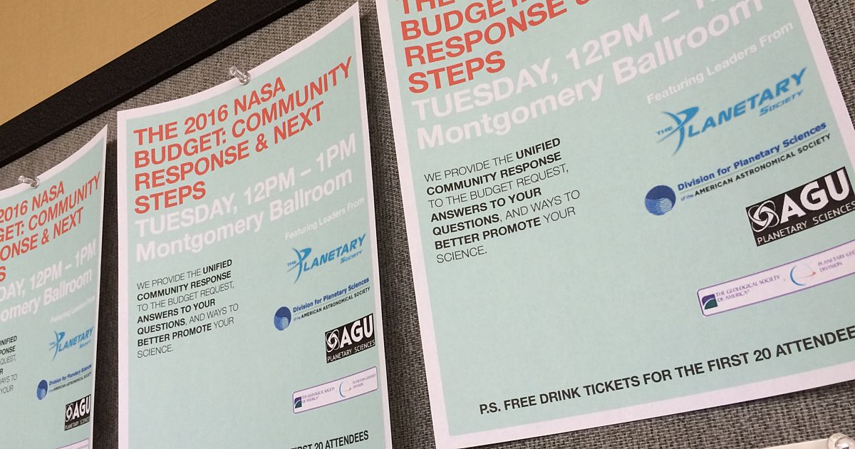 LPSC 2015 Planetary Community Session Poster | The Planetary Society