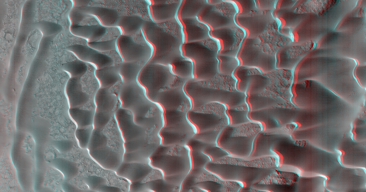 Dunes in Nili Patera, Mars (3D) | The Planetary Society