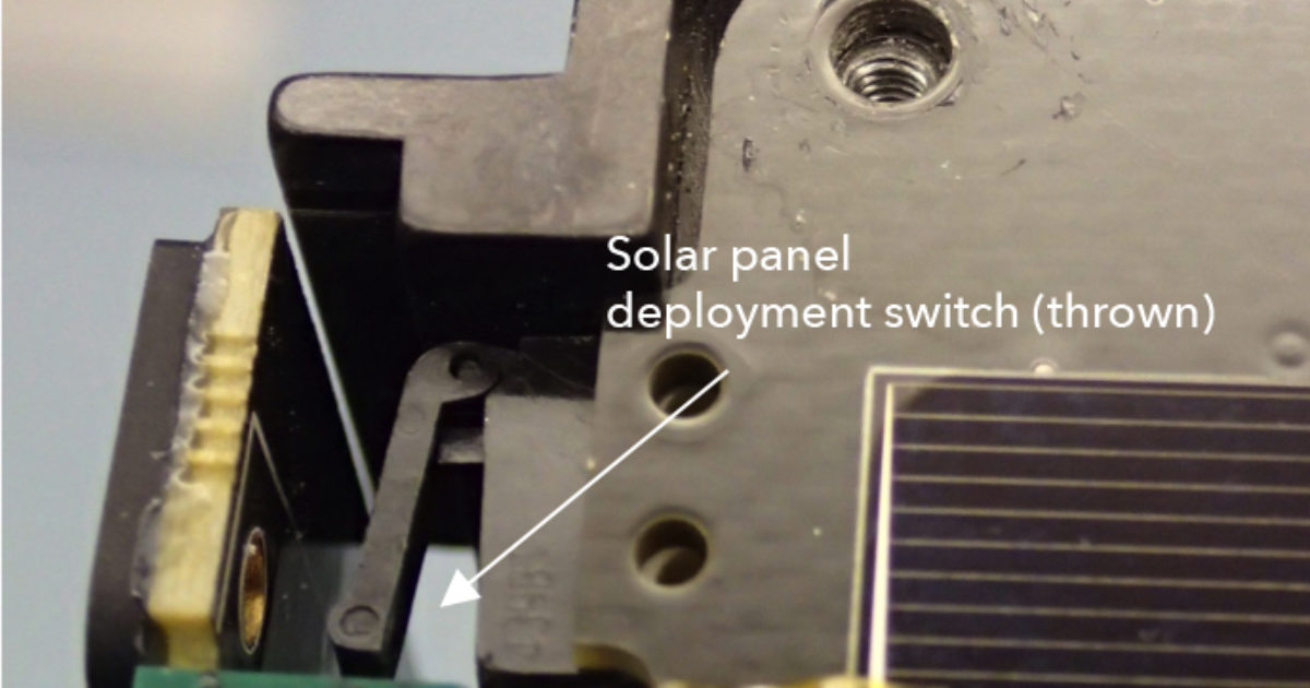 LightSail solar panel deployment switch | The Planetary Society