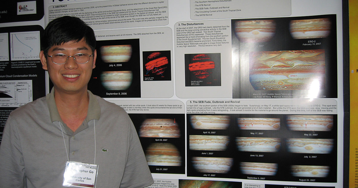 Amateur Jupiter observer Christopher Go | The Planetary Society