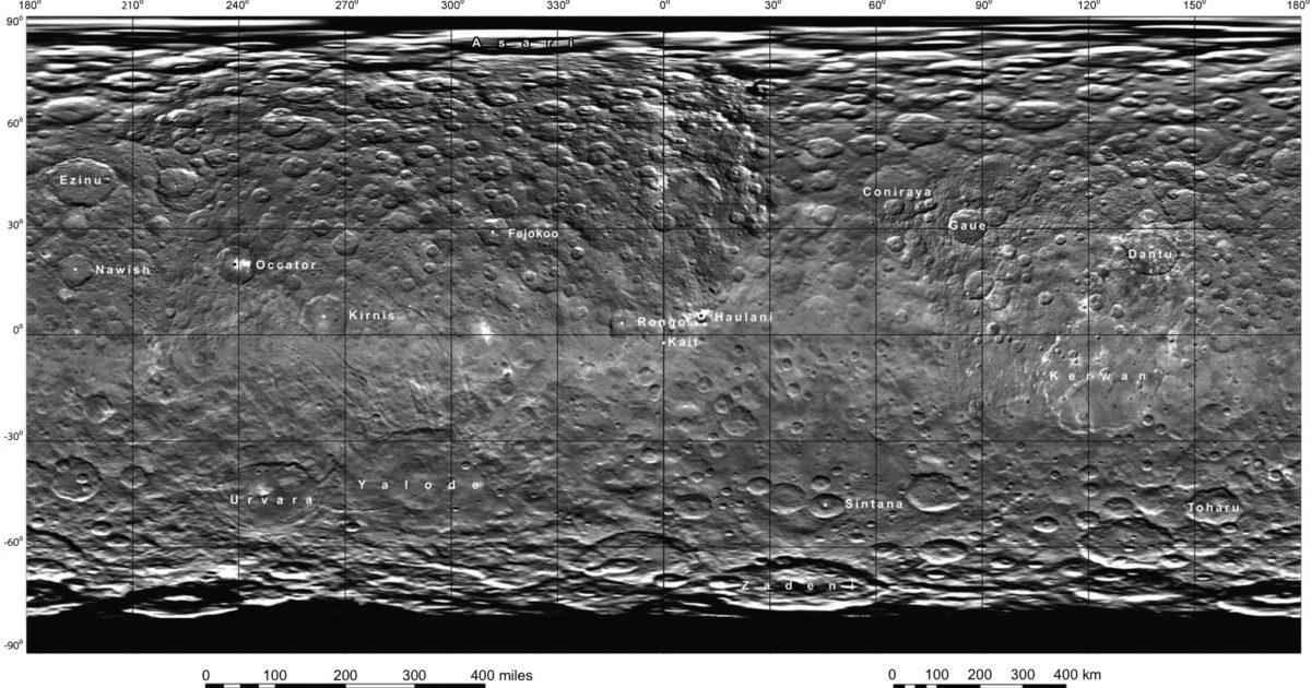 Map of Ceres (2015) | The Planetary Society
