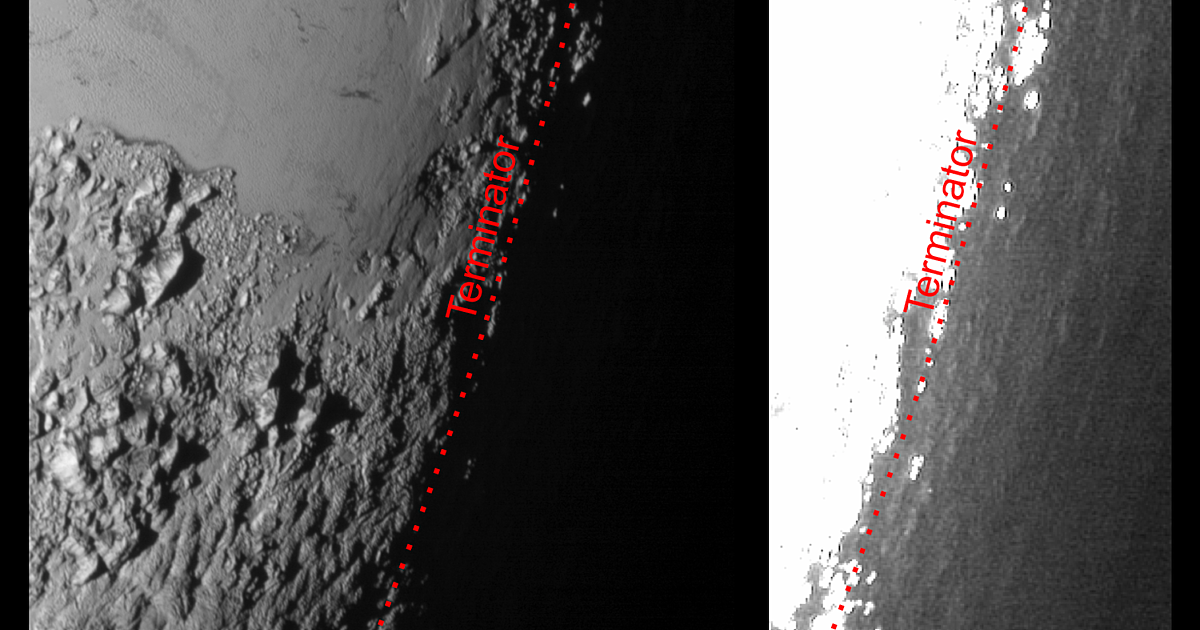 Twilit Pluto beyond the terminator | The Planetary Society