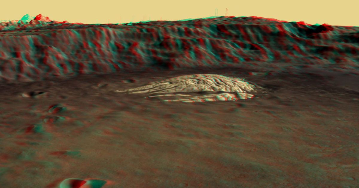 White Rock from Mars Express: 3D anaglyph | The Planetary Society