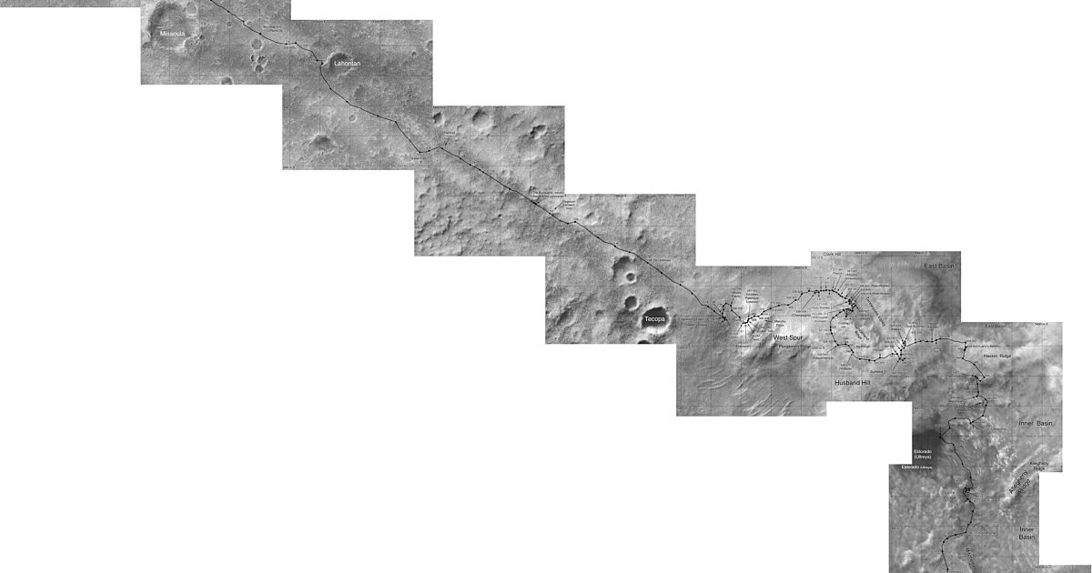 Spirit route map to sol 800 | The Planetary Society