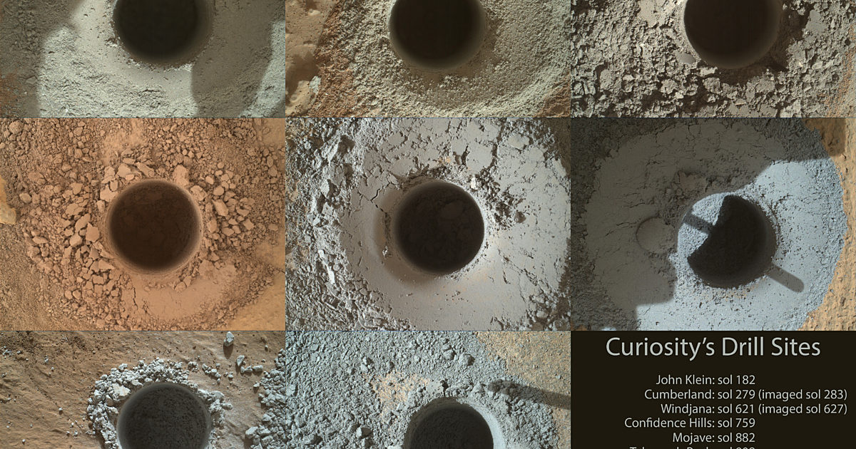 Eight Curiosity drill sites on Mars | The Planetary Society